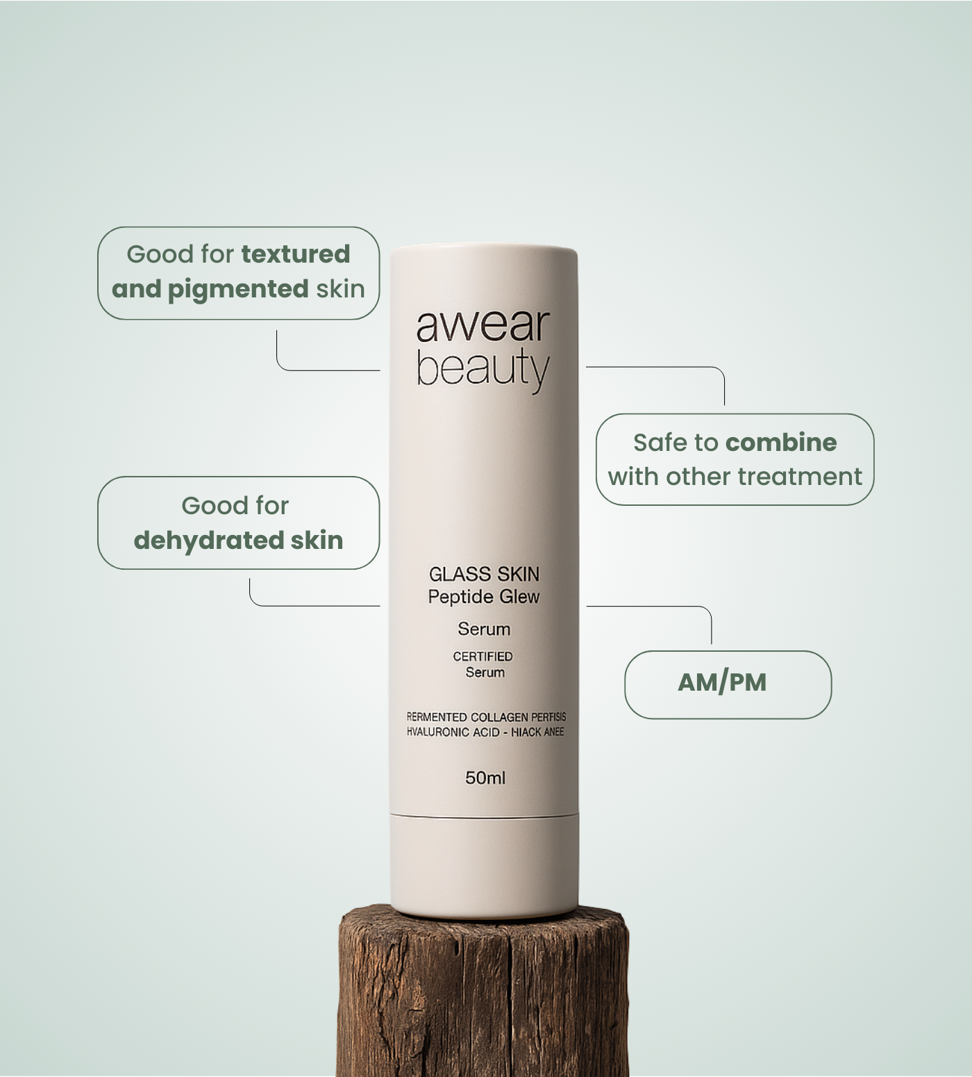 Peptide Glow Serum - Acne Solutions for Skin | Awear Beauty